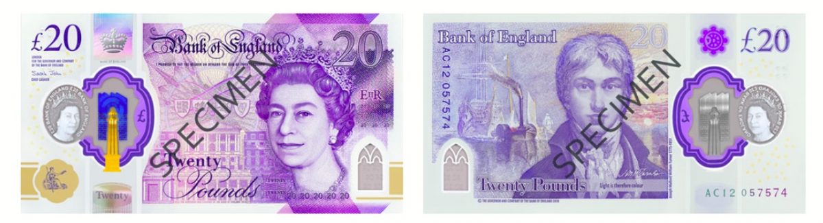 £20 note: New face and security features for the most forged British ...