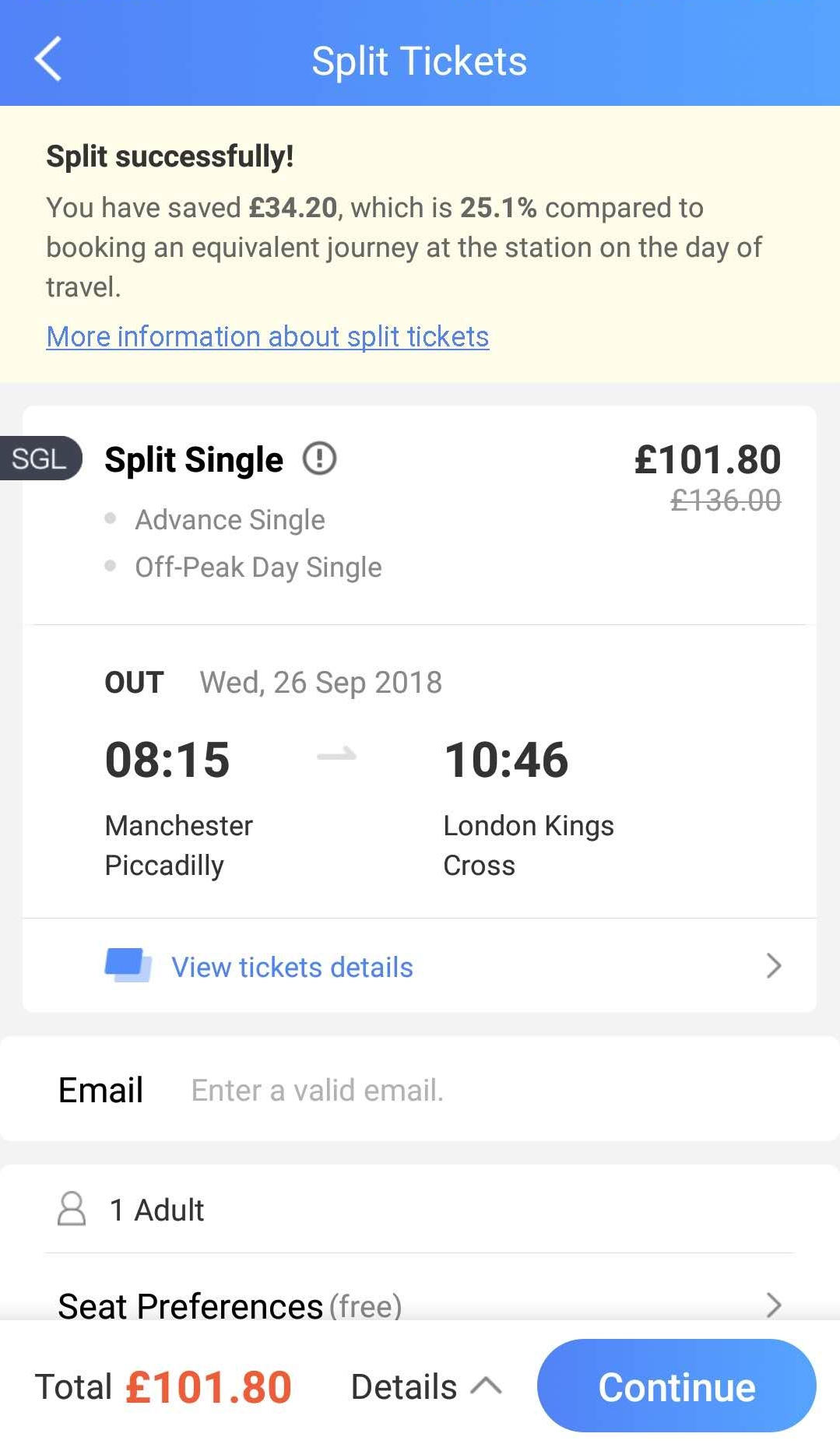 Trainpal can reduce train fares in Britain by an average of 37%
