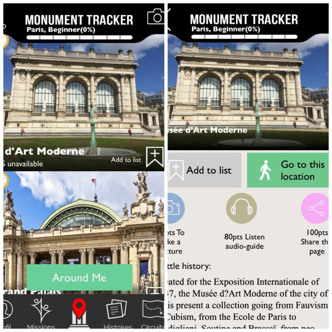 Monument Tracker destination discovery app review